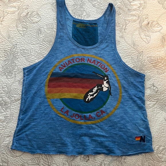 Aviator Nation | Tops | Aviator Nation Blue La Jolla Ca Tank Top | Poshmark